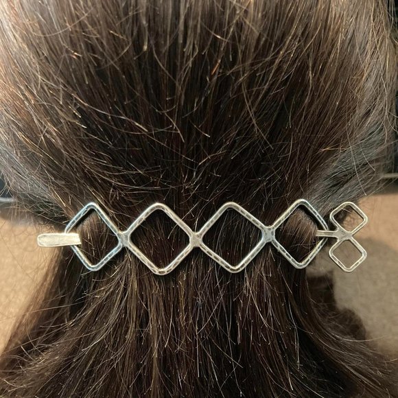 Vintage | Accessories | Vintage Silver Artisan 97s Diamond Shape Slide ...